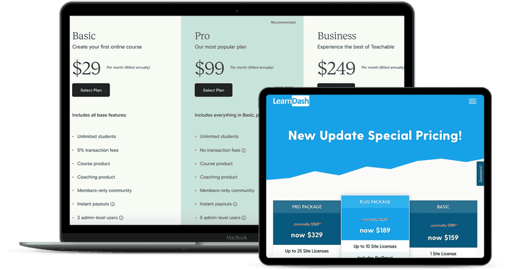 LearnDash vs. Teachable - AccessAlly